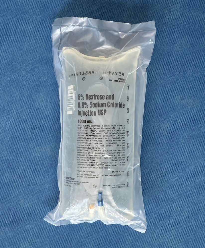 No Rx Required - IV 5% Dextrose in 0.9% Normal Saline (D5 NS) Fluid Ba ...