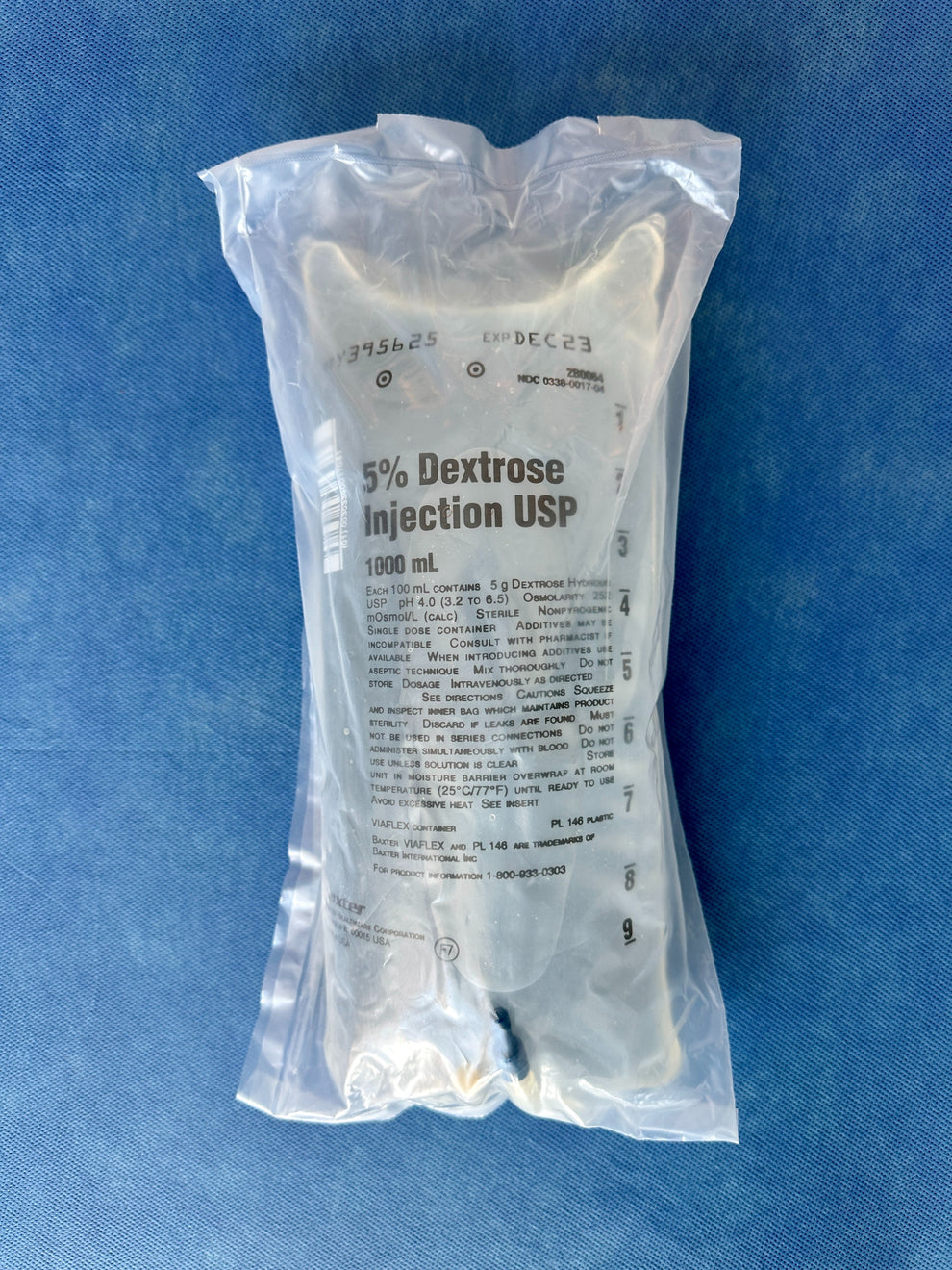 No Rx Required - IV 5% Dextrose Fluid Bag (D5W) - 1000mL (1L) – IV ...