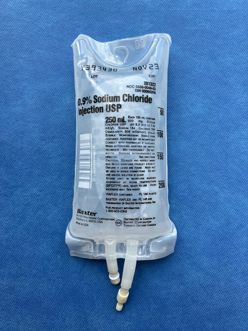 No Rx Required - IV Fluid Bag 0.9% Sodium Chloride (Normal Saline) 250 ...